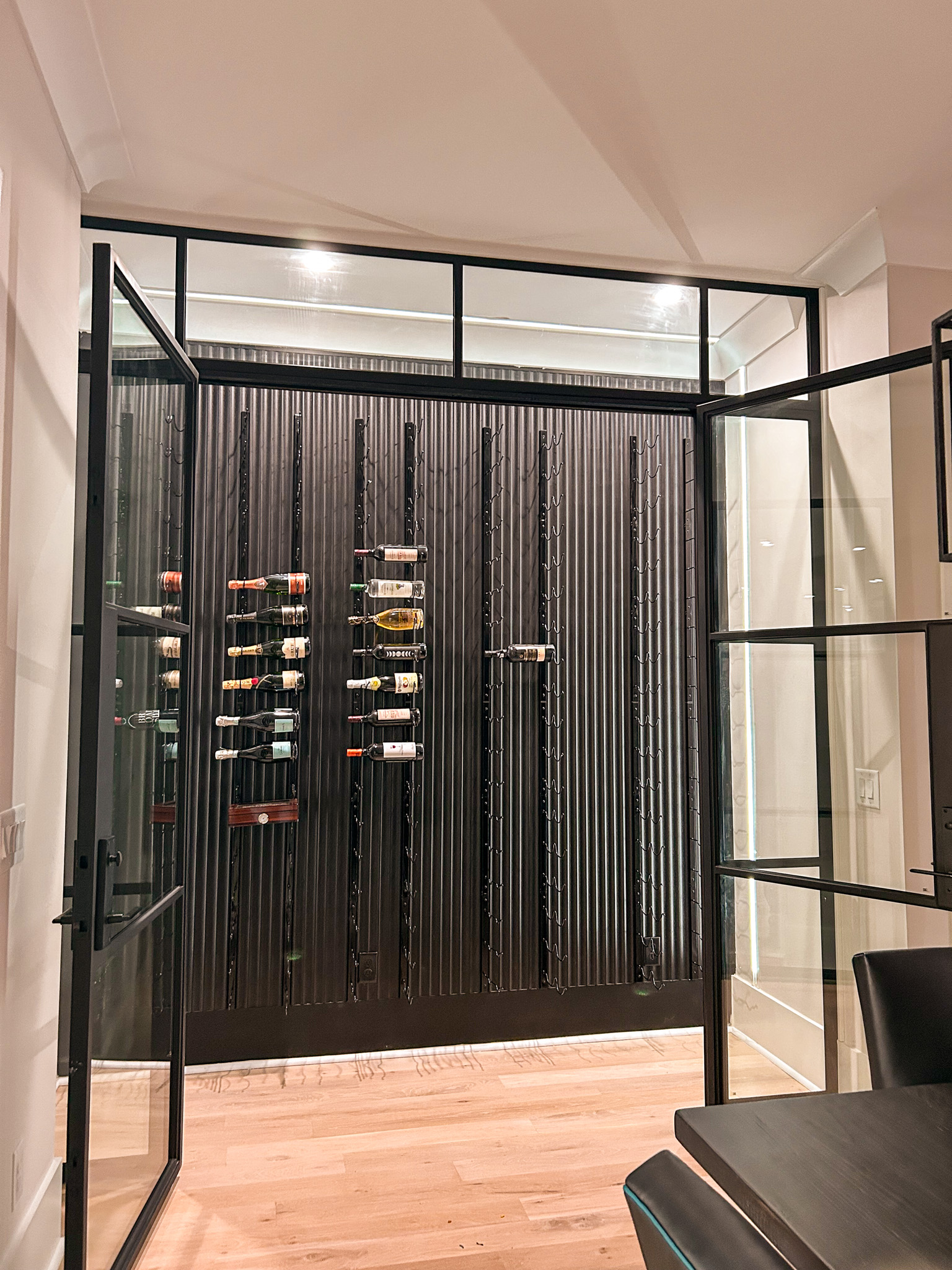 How to Create a Luxurious At-Home Wine Cellar with Steel Windows and ...